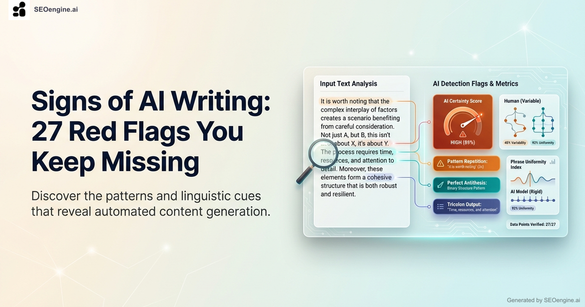 Signs of AI Writing: 27 Red Flags You Keep... | SEOengine.ai